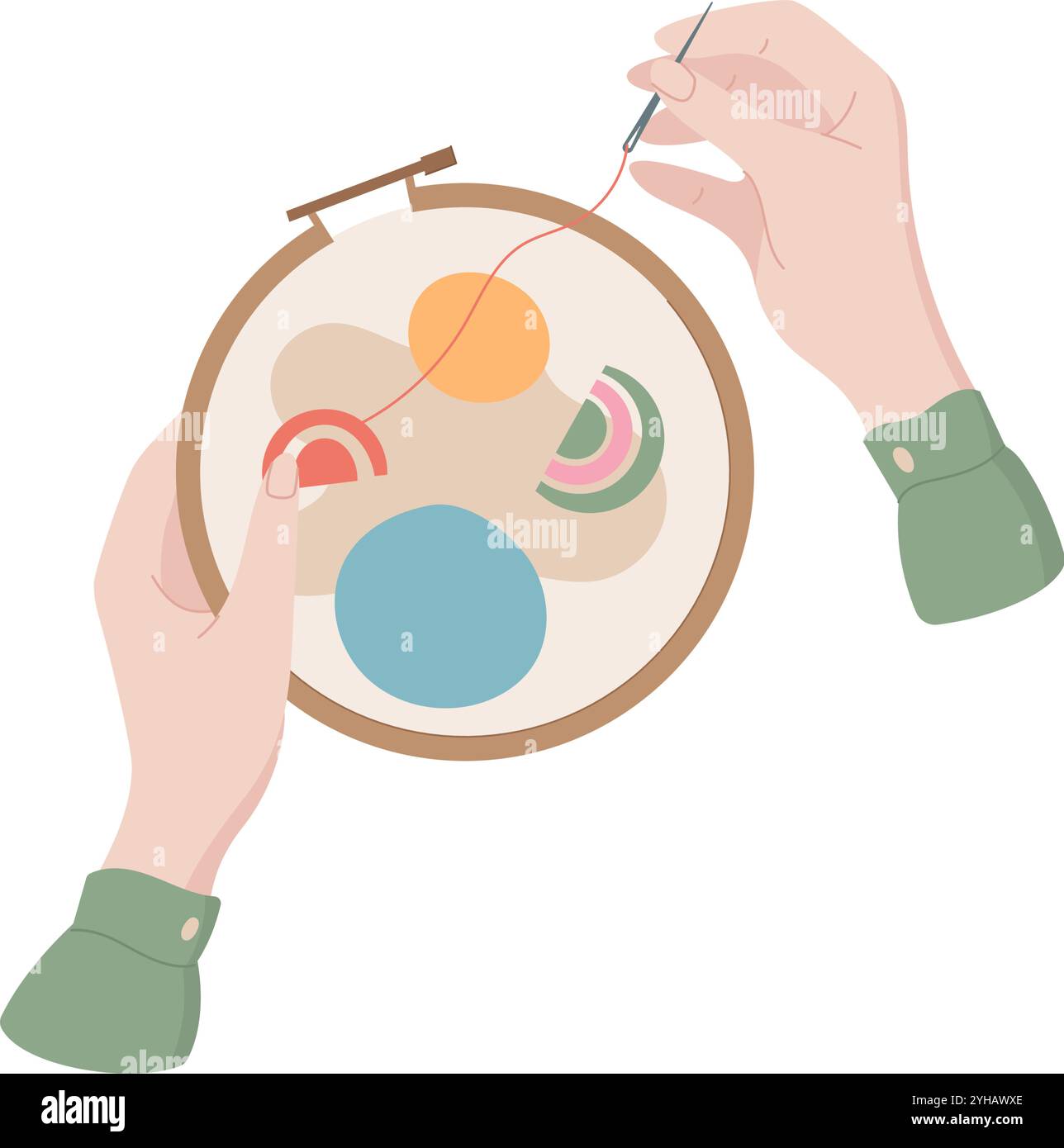 Tailor hands Stock Vector Images - Alamy