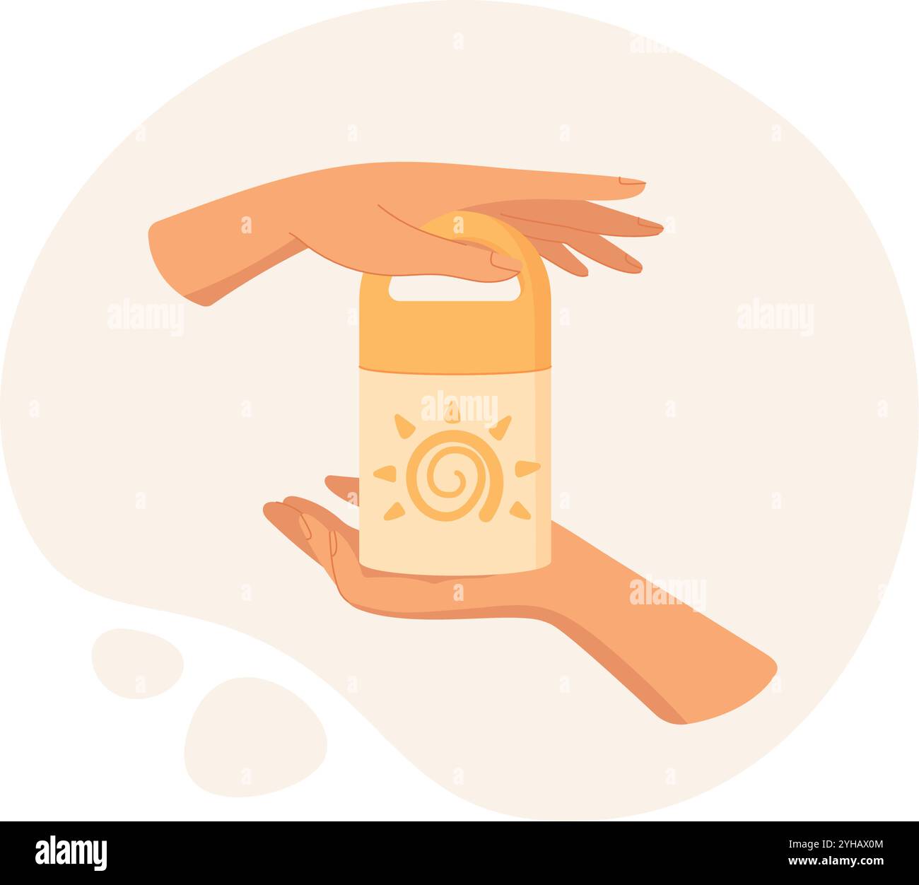 Hand Holds Sun Block Spray Tube Stock Vector Image & Art - Alamy