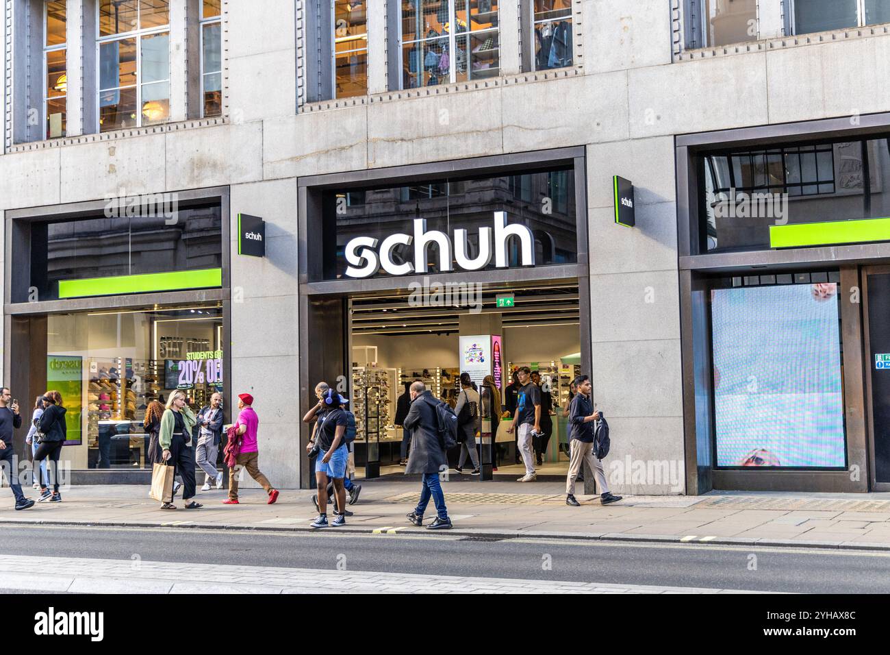 London, UK- September 19, 2024: Schuh shoe boot sneaker trainer shop ...