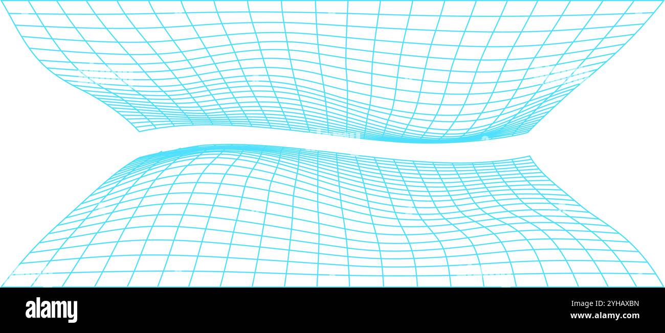 Cyberpunk 3d Grid Tunnel Stock Vector Image & Art - Alamy