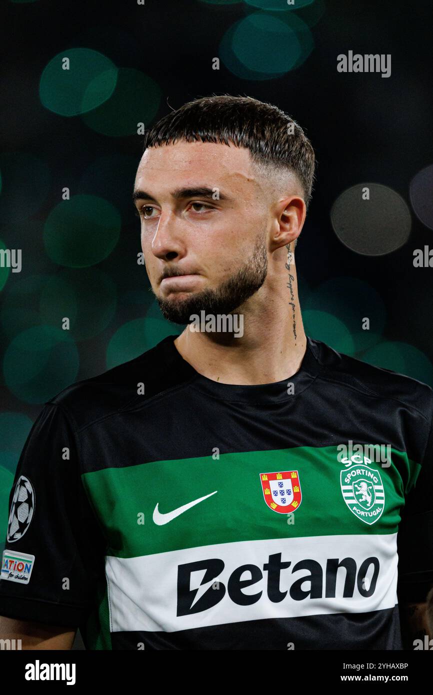 Zeno Debast seen during UEFA Champions League game between teams of ...
