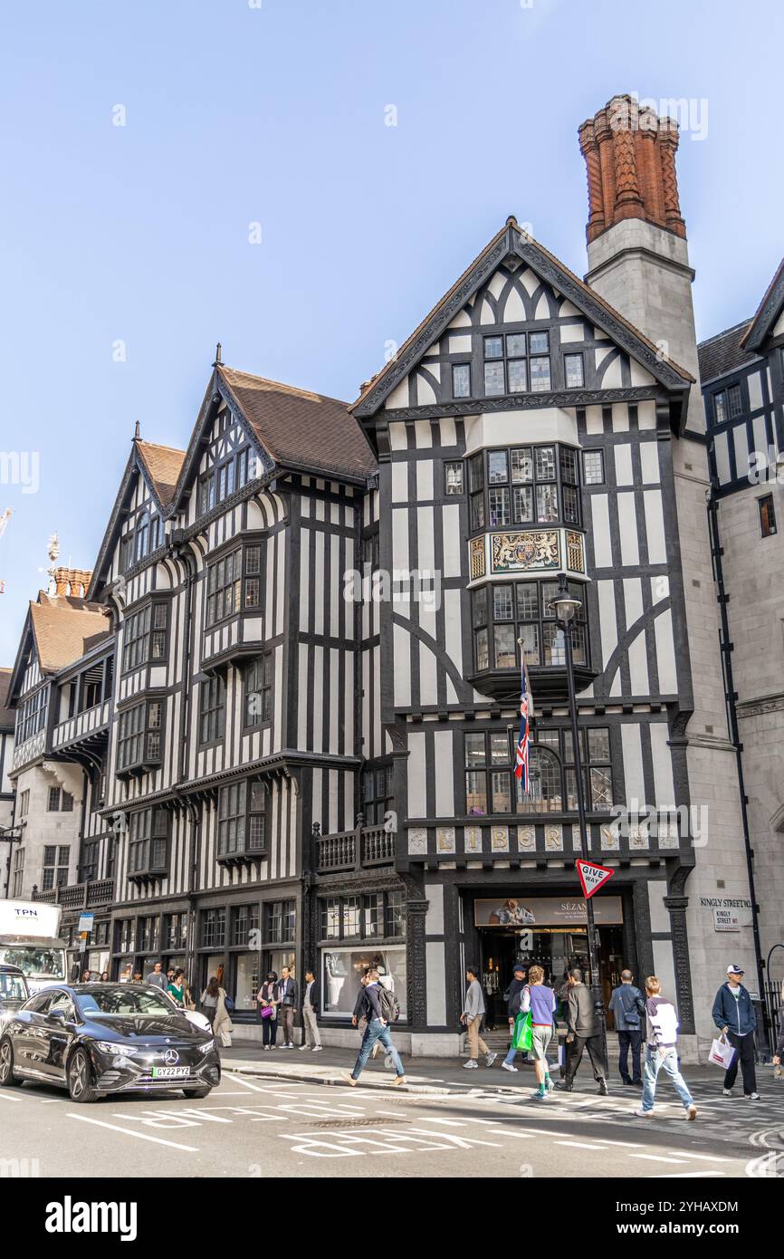 London, UK- September 19, 2024: Historic Tudor-style Liberty department ...