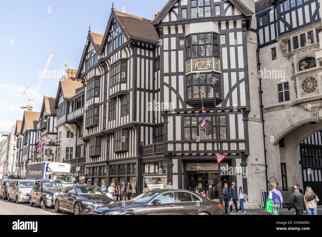 London, UK- September 19, 2024: Historic Tudor-style Liberty department ...