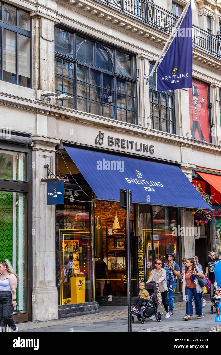 London, UK- September 19, 2024: Luxury Timepieces on Display: Breitling ...