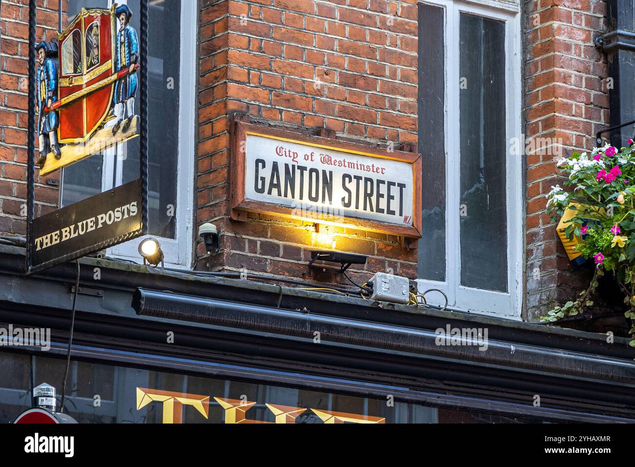 London, UK- September 19, 2024: Classic British Pub Signage on Brick ...