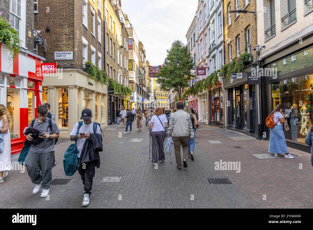 London, UK- September 19, 2024: Lively Carnaby Street in London s Soho ...