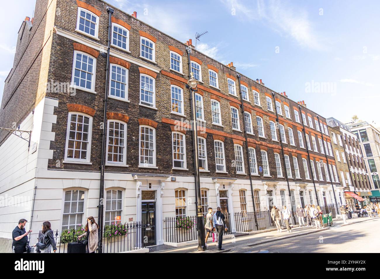 London, UK- September 19, 2024: Historic Georgian Architecture Brown ...