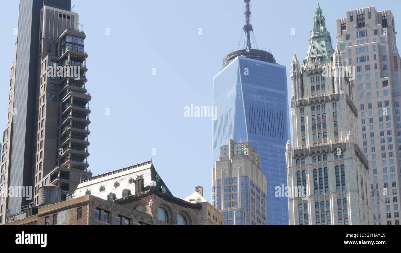 New York City Lower Manhattan, Downtown Financial District architecture ...