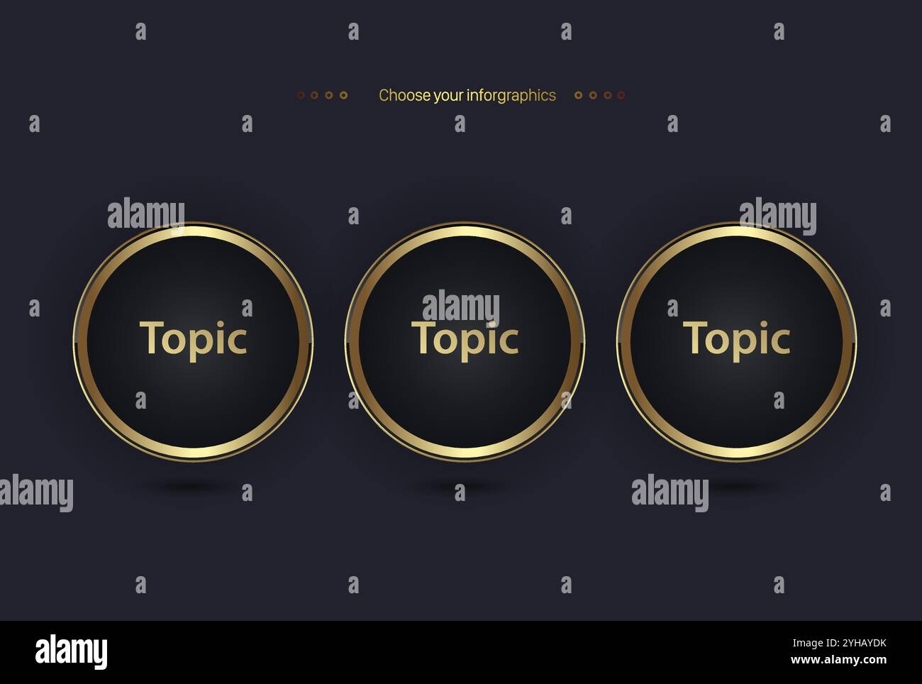 golden option vector design template used in UI, web, icons, elements ...