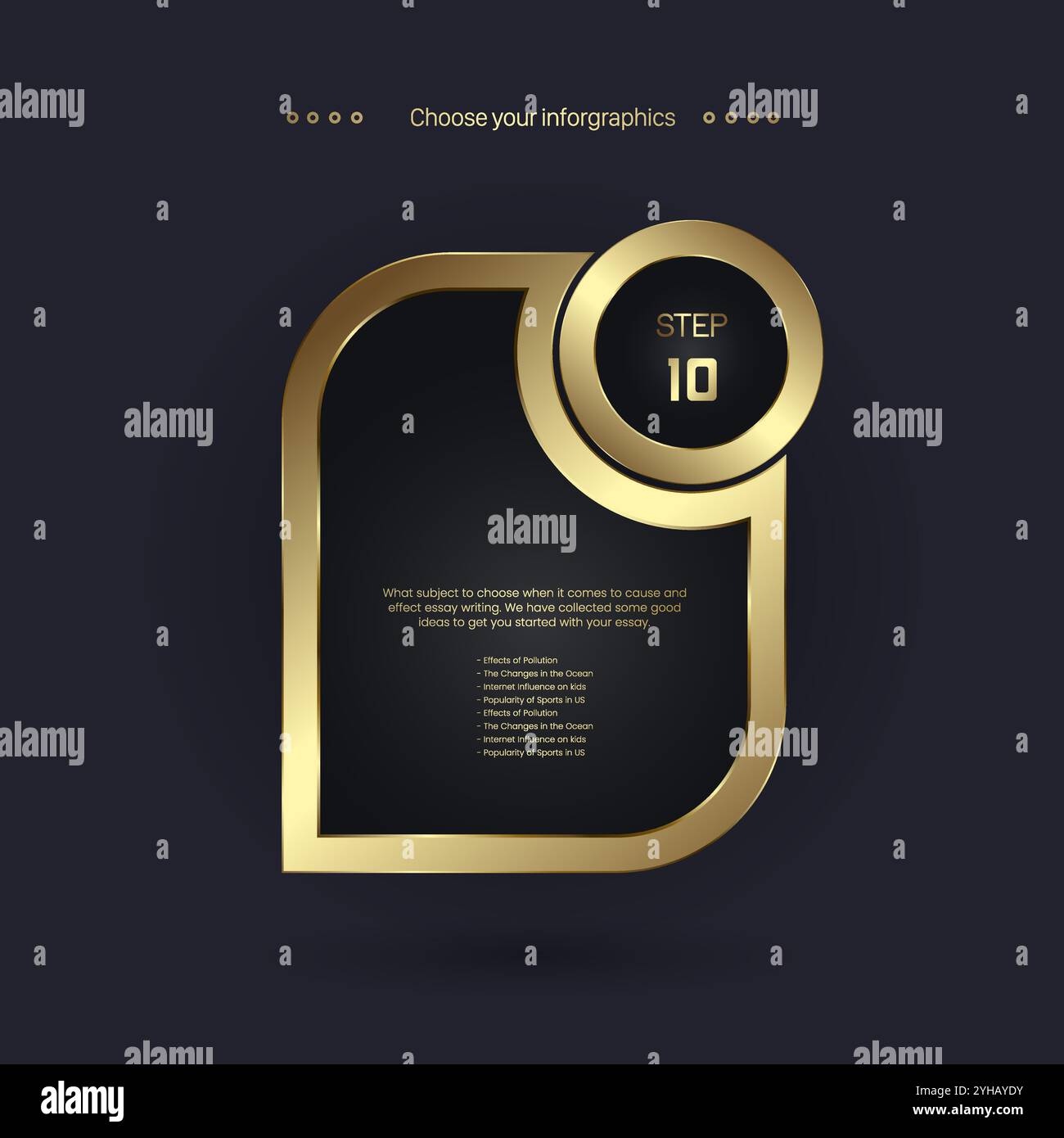 Luxury number 10 Level, option, chart, workstep, Premium multipurpose ...