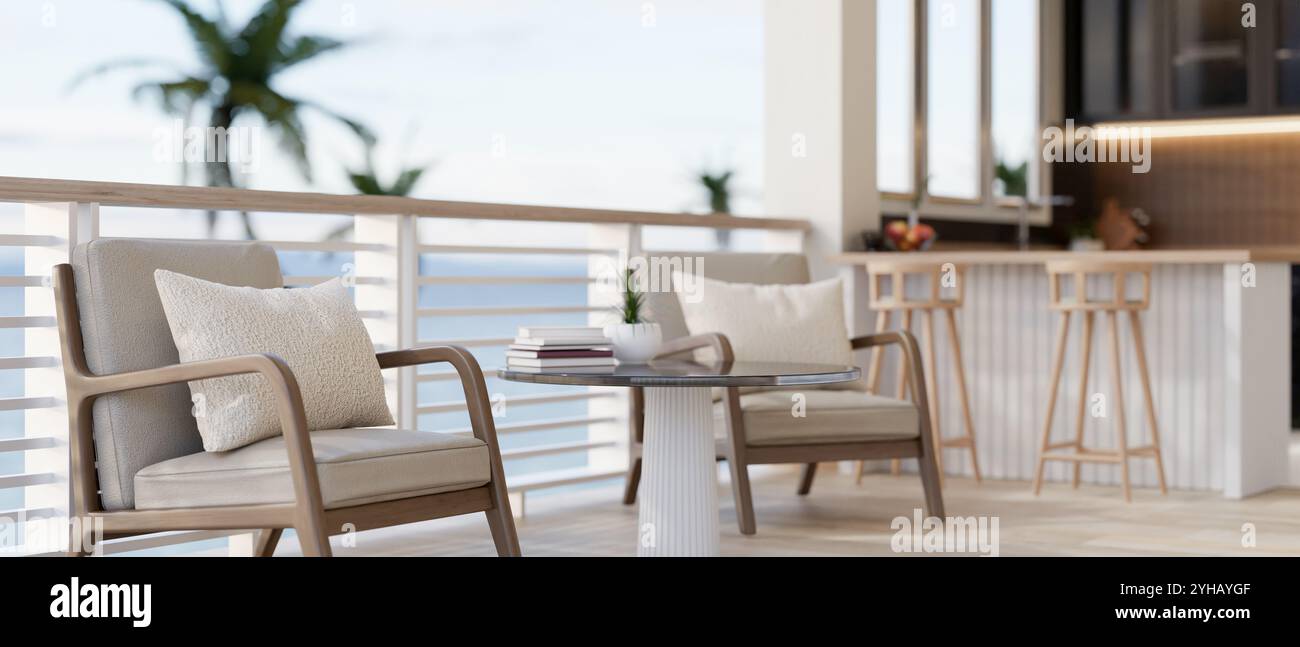 The interior design of a contemporary hotel lounge or a cafe features a ...