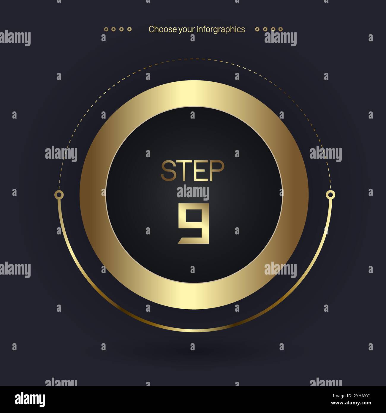 Step 9 Luxury number option for Premium multipurpose Infographic Vector ...