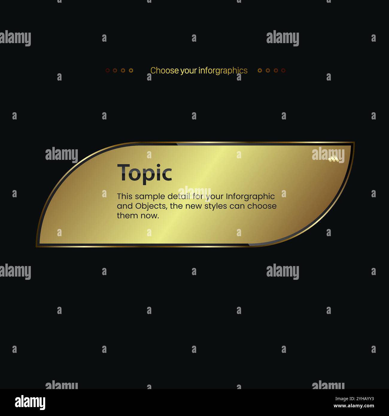 A golden Abstract business infographic, luxury option template gold ...