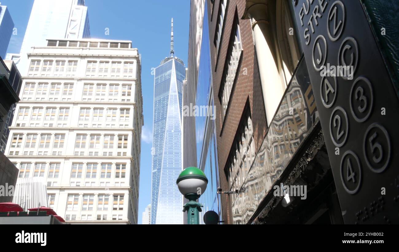 New York City Lower Manhattan, Downtown Financial District architecture ...