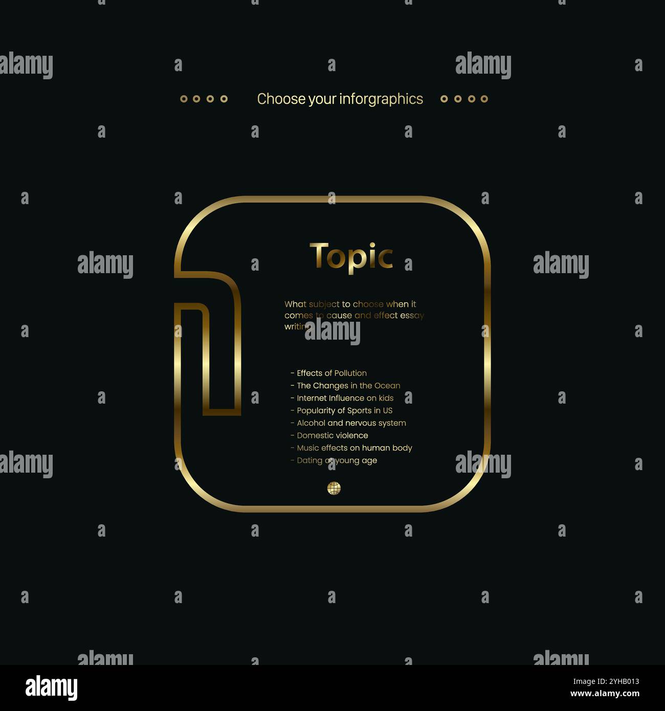 Golden color pannels of infographic, 2 luxury boxes line multipurpose ...