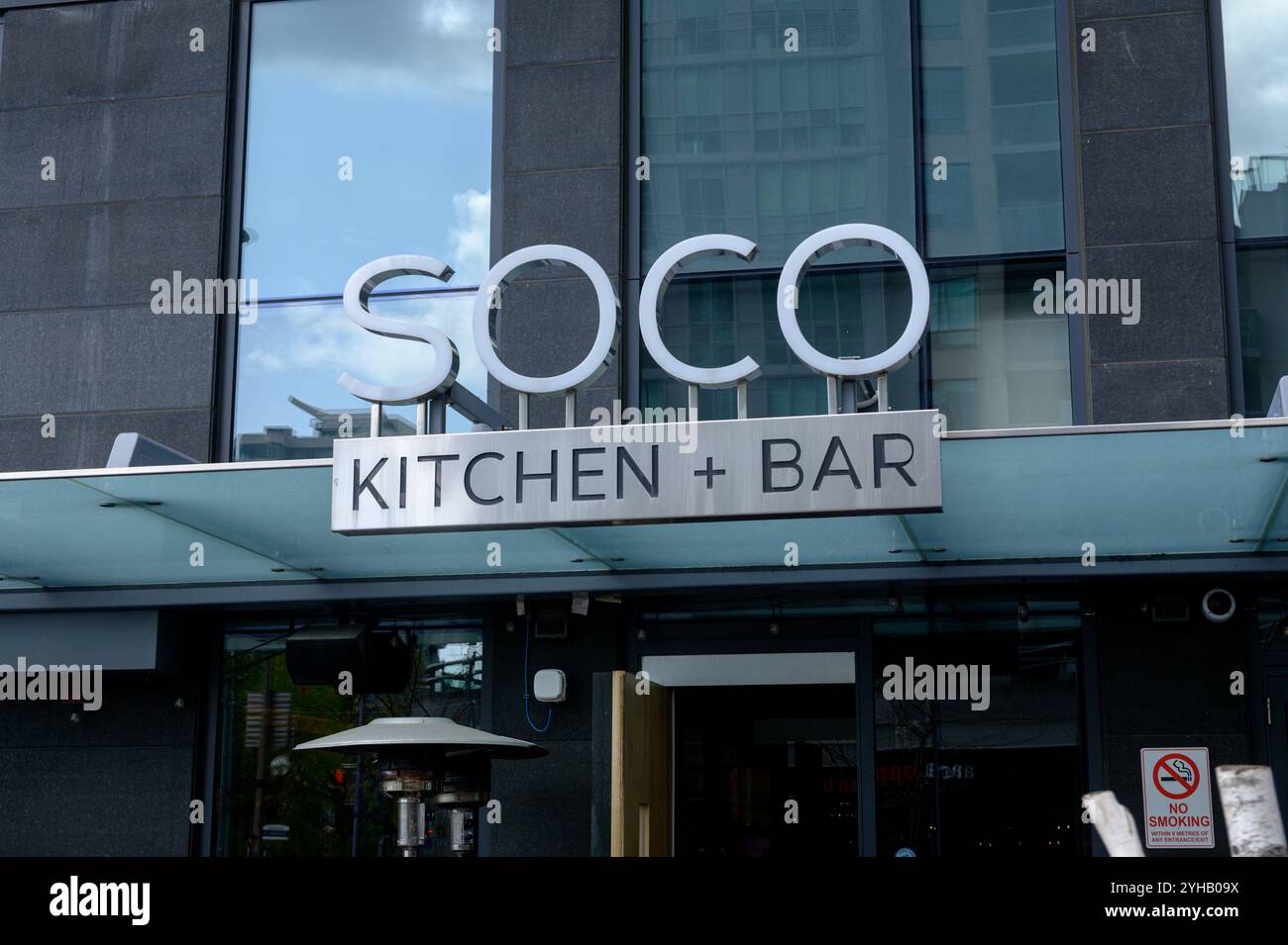 Toronto, ON, Canada – August 10, 2024: View at the sign of SOCO Kitchen ...