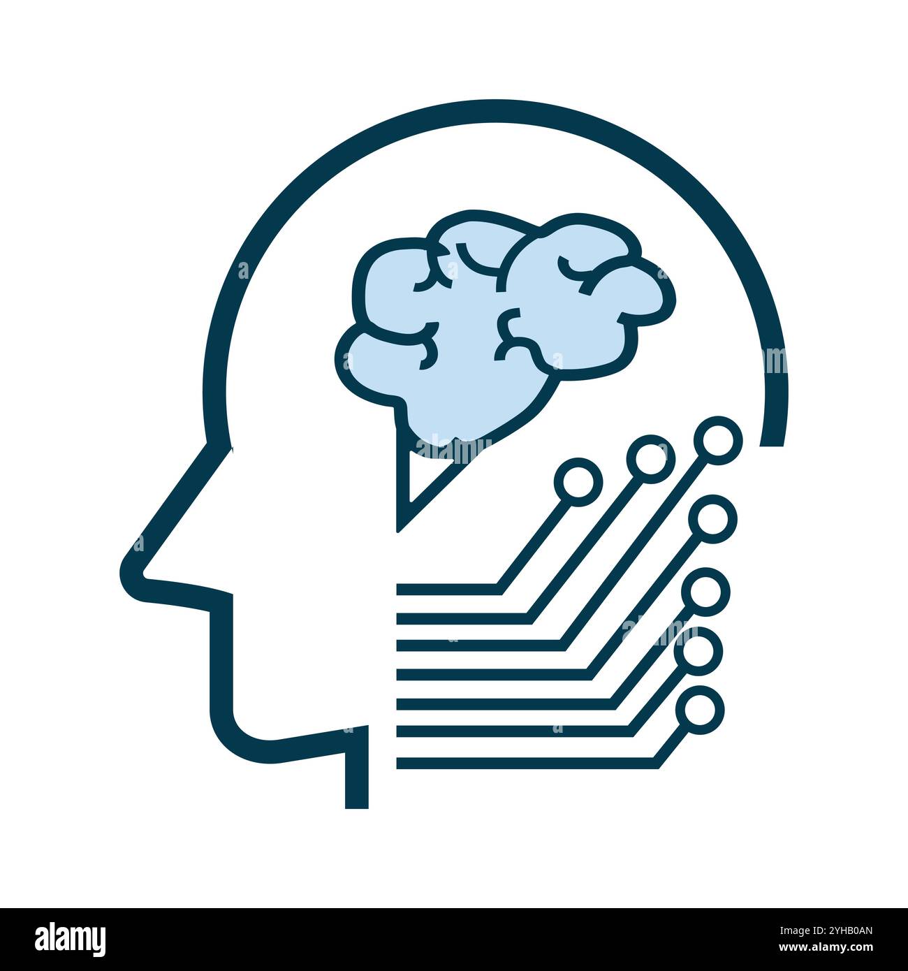 AI-artificial intelligence icon, symbol, technology system and ...