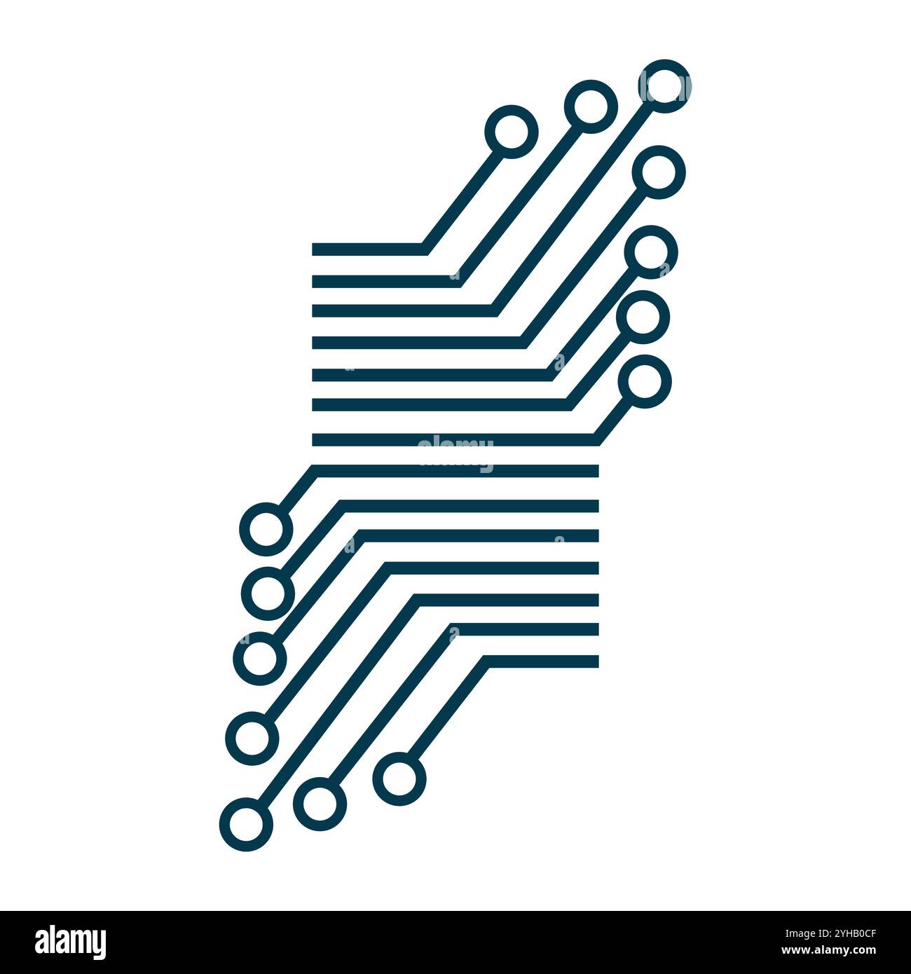 The Artificial intelligence line icons on white background Stock Vector ...