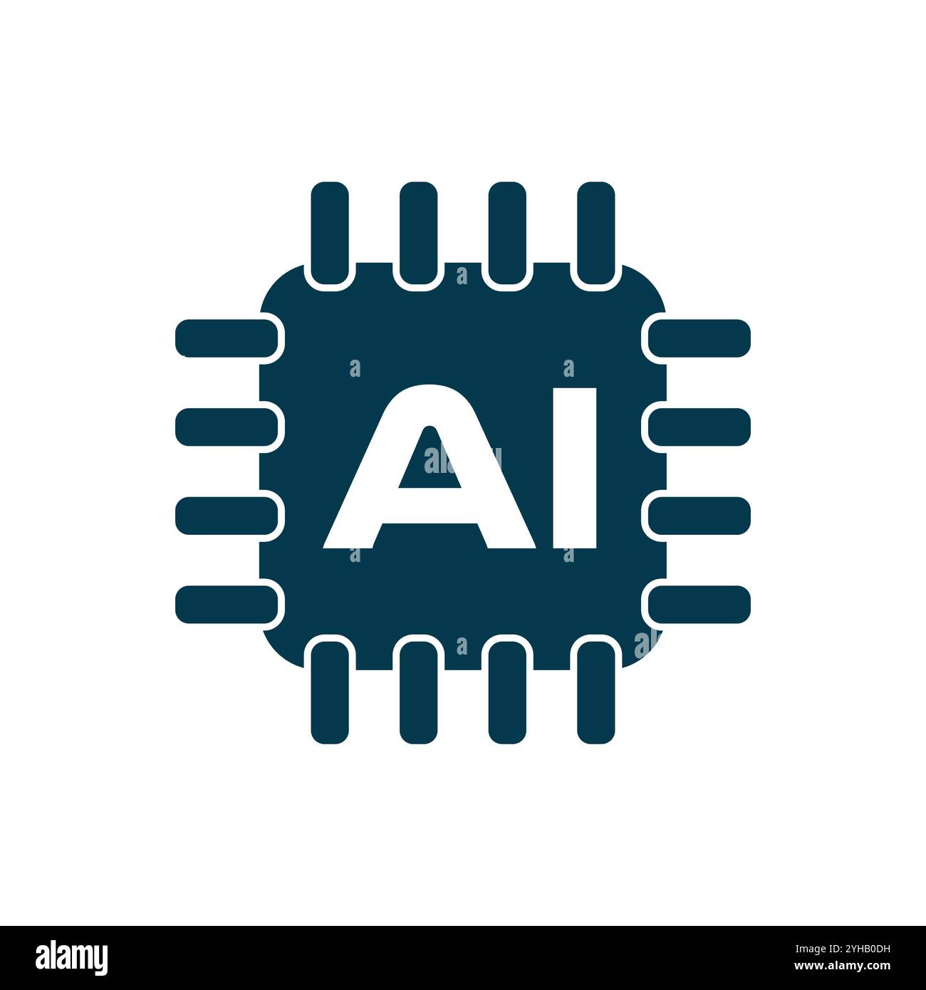 AI chip icon vector illustration design, AI symbol, AI concept and ...