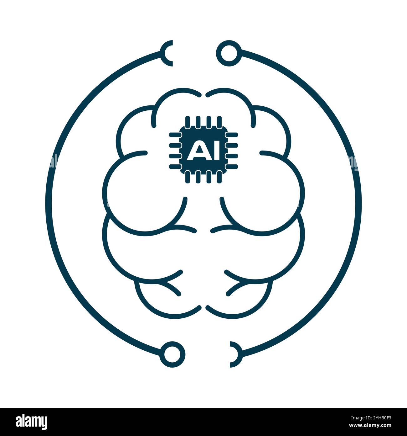 Ai brain chip Stock Vector Images - Alamy