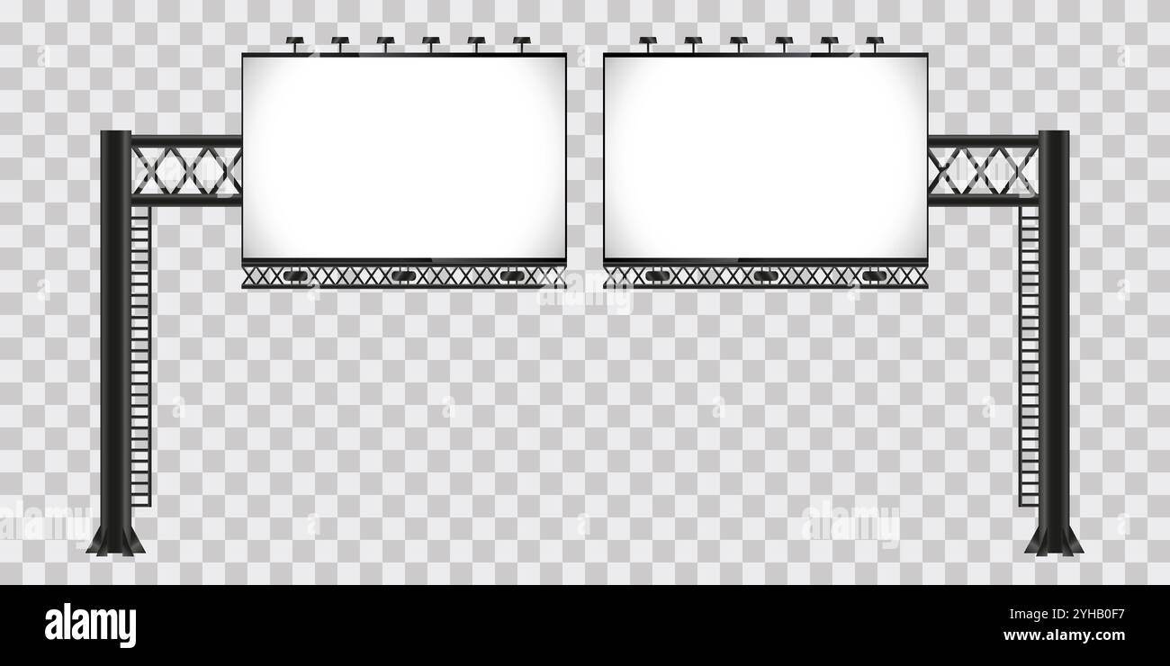 Two huge street board mockup used in advertising sign, LED sign, Street ...