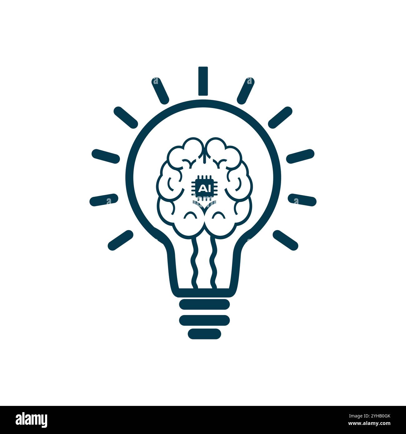 AI idea creation symbol, and AI set up in a symbol bright for AI vector ...