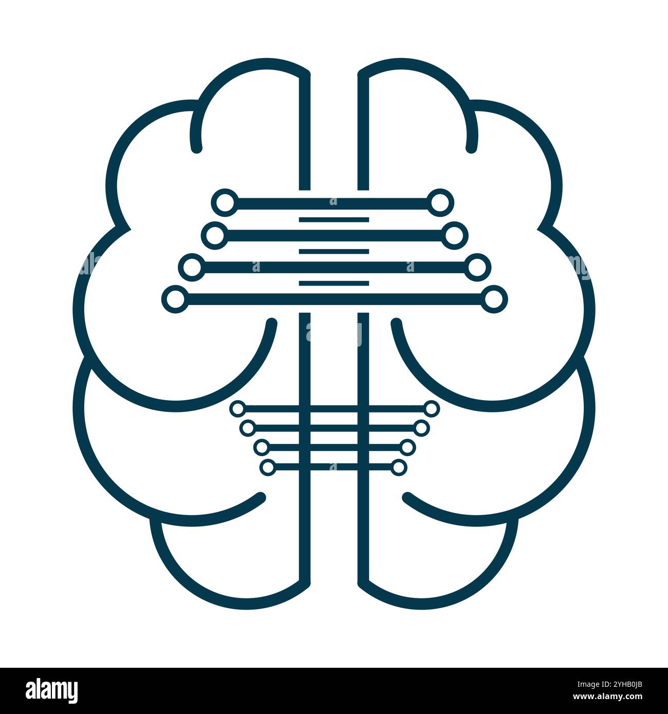 AI brain connection icon, Artificial intelligent icon of high quality ...