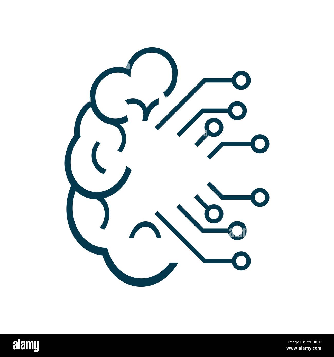 Ai brain icon, AI symbol, AI concept and Artificial intelligence head ...