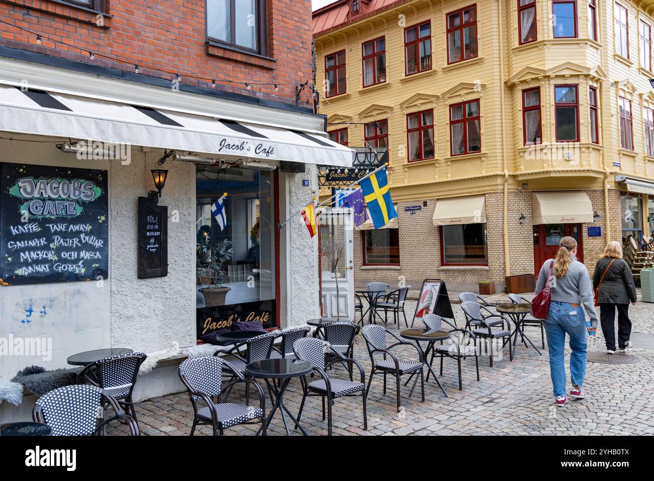 Jacobs cafe and restaurant in the pedestrianised Haga Nygata street in ...