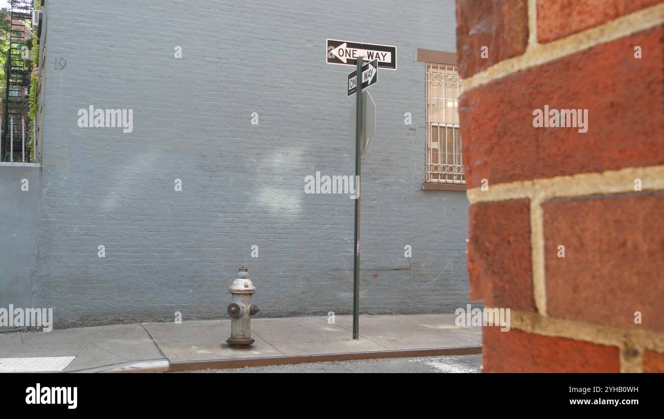 Corner fire hydrant brick hi-res stock photography and images - Alamy