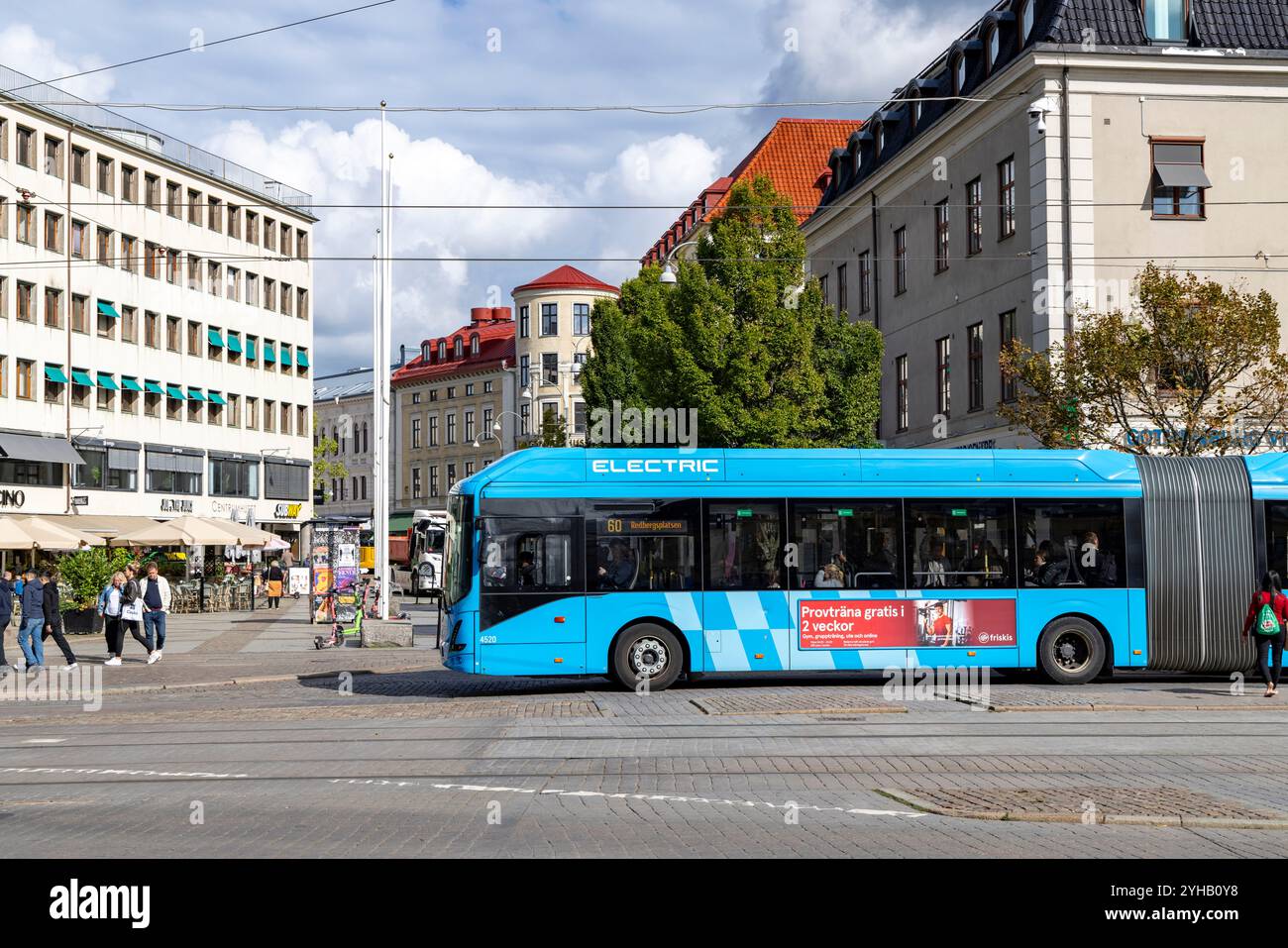 Low emission electricity powered single decker bus in Gothenburg city ...