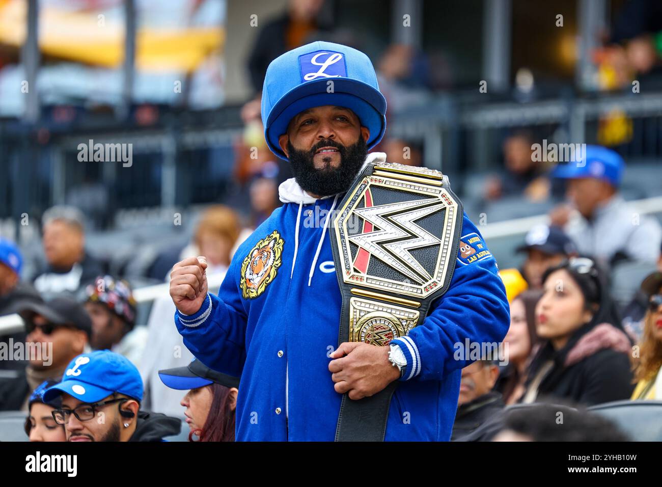 The Los Tigres del Licey fans cheer during the baseball game against ...