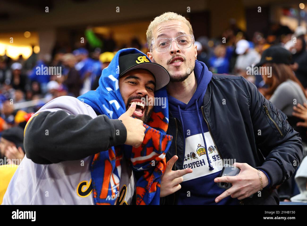 The Las Águilas Cibaeñas fans cheer during the baseball game against ...