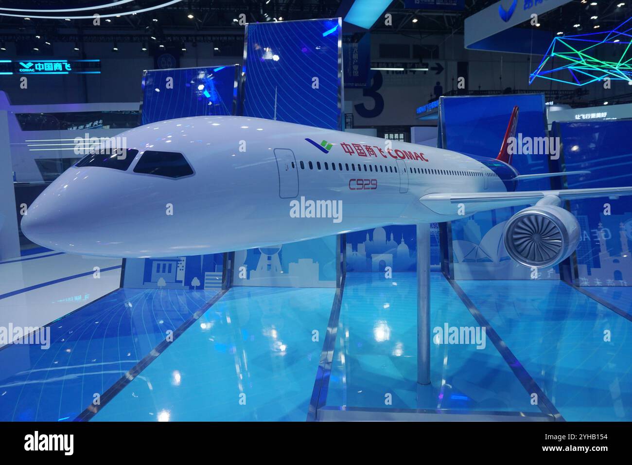 Photo taken on Nov 10, 2024 shows a model of China-made wide-body ...