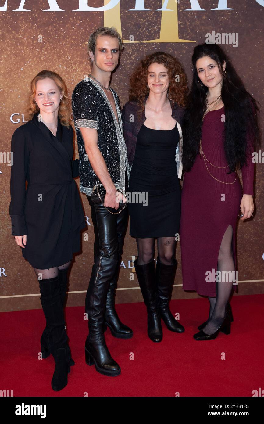 Paris, France. 10th Nov, 2024. Line Ancel, Romi Debart, guest and Maud ...