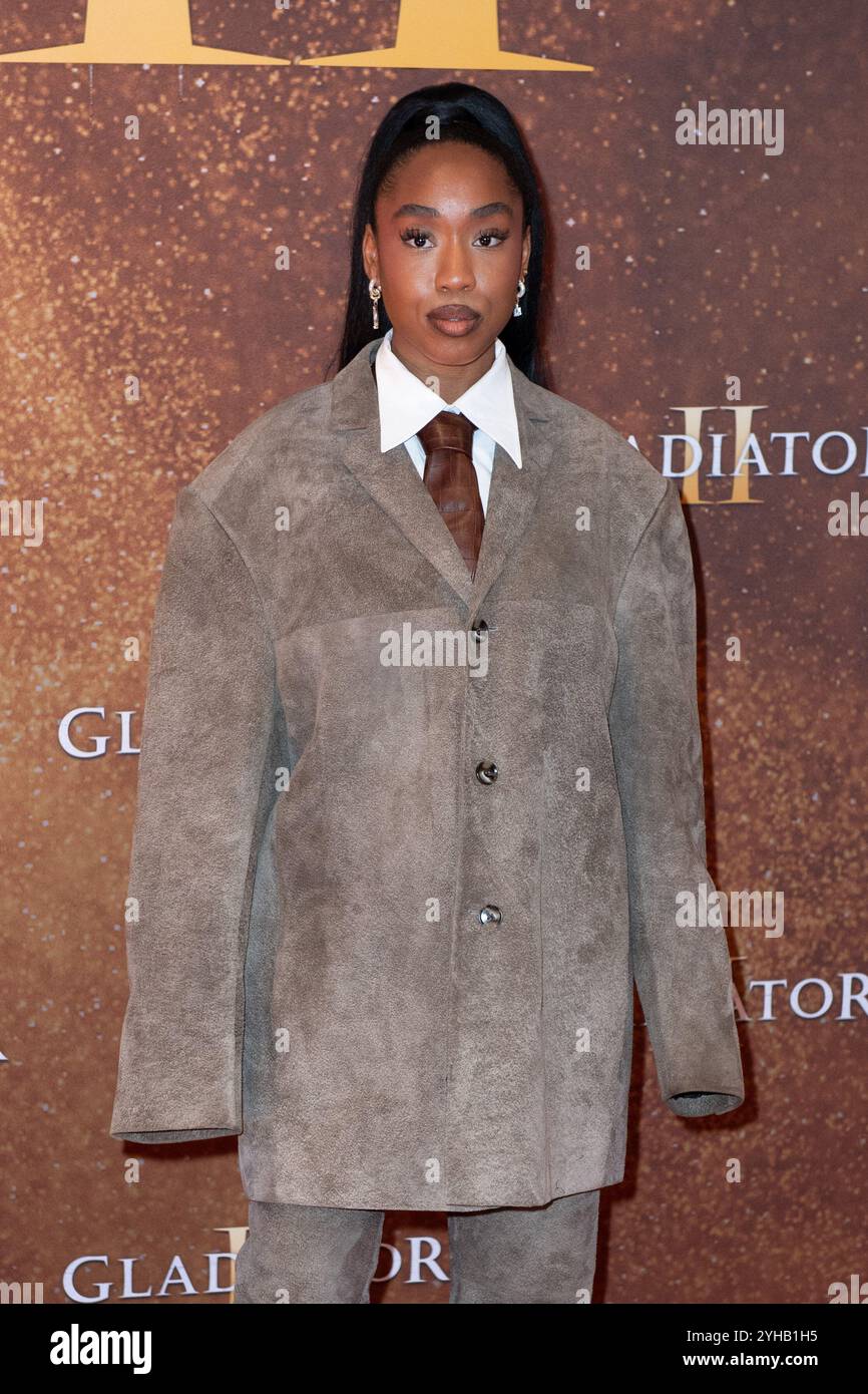 Paris, France. 10th Nov, 2024. Sally attending the Gladiator II Paris ...