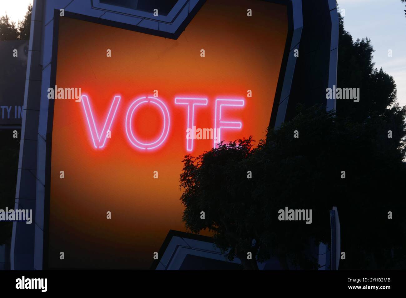 Los Angeles, California, USA 10th November 2024 Vote Billboard on ...
