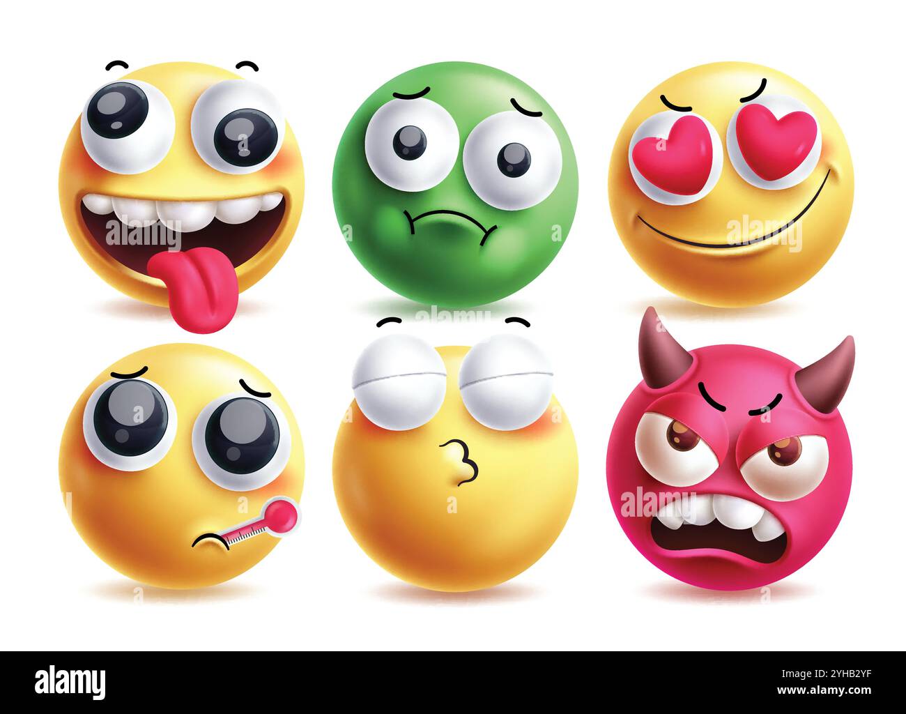 Devil emoji clipart vector characters set. Emojis characters in naughty ...