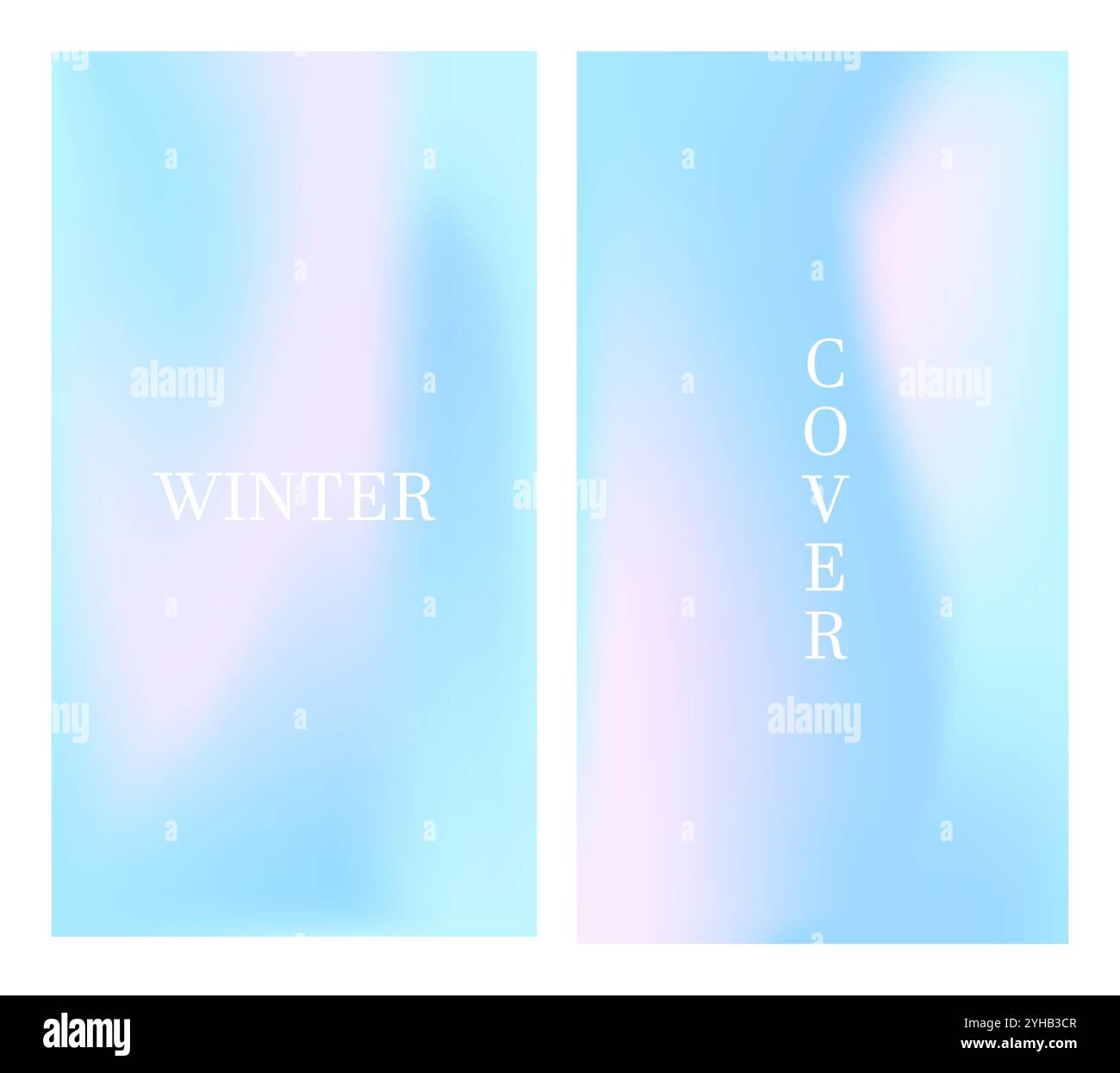 Gradient Pastel Winter Background. Cold fluid wave design. Abstract ...