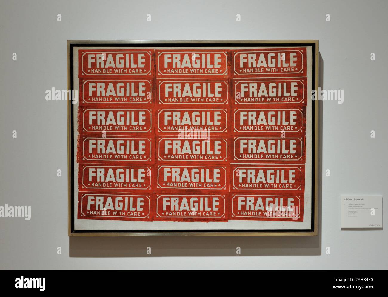 New York, USA. 08th Nov, 2024. Fragile-Handle with Care by Andy Warhol ...