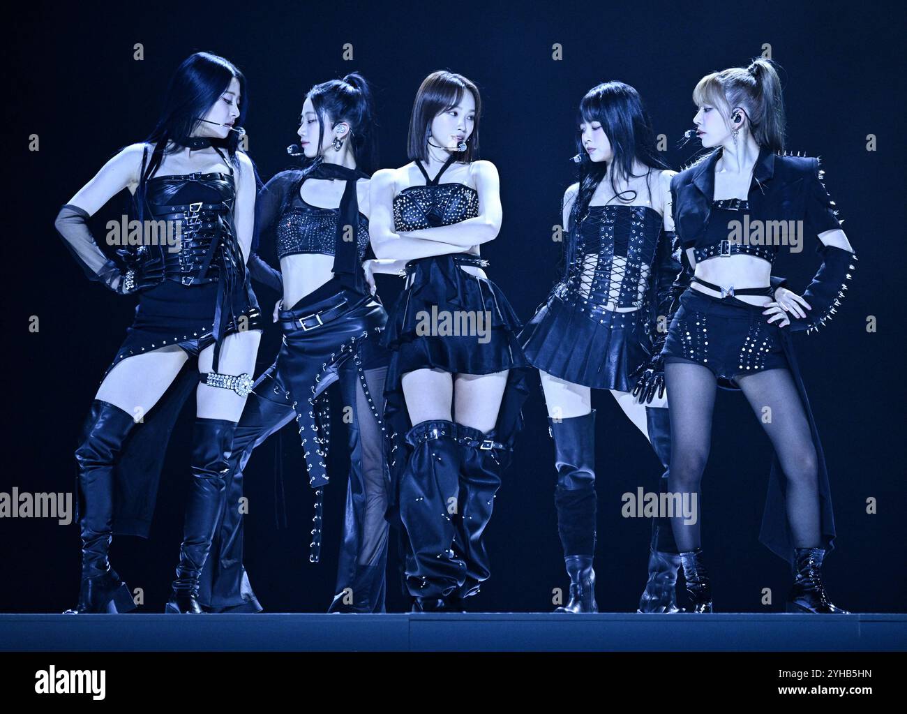 Manchester, UK. November 10th, 2024. Le Sserafim on stage at the MTV ...