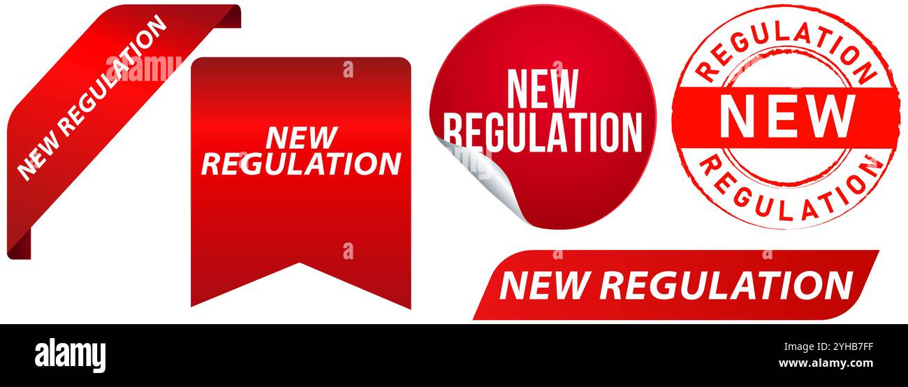 New regulations terms rules agreement service work policy stamp red ...