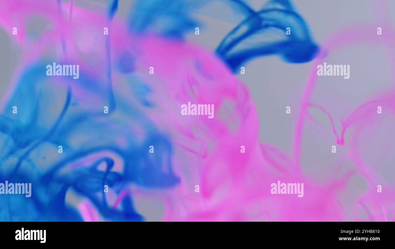 Color mix. Sparkling splatter. Pink blue color blend graphic brilliant ...