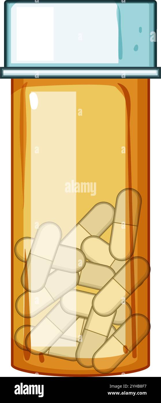 prescription antibiotic pills cartoon vector illustration Stock Vector ...