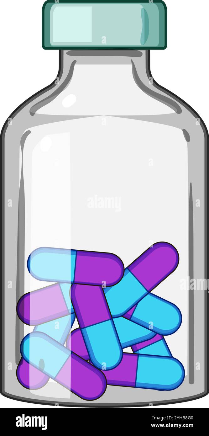 healthcare antibiotic pills cartoon vector illustration Stock Vector ...