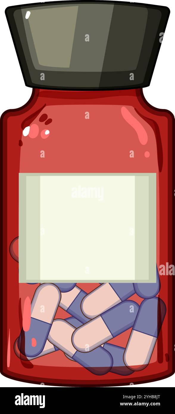 amoxicillin antibiotic pills cartoon vector illustration Stock Vector ...