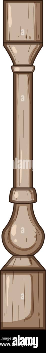 handrail balustrade wooden cartoon vector illustration Stock Vector ...