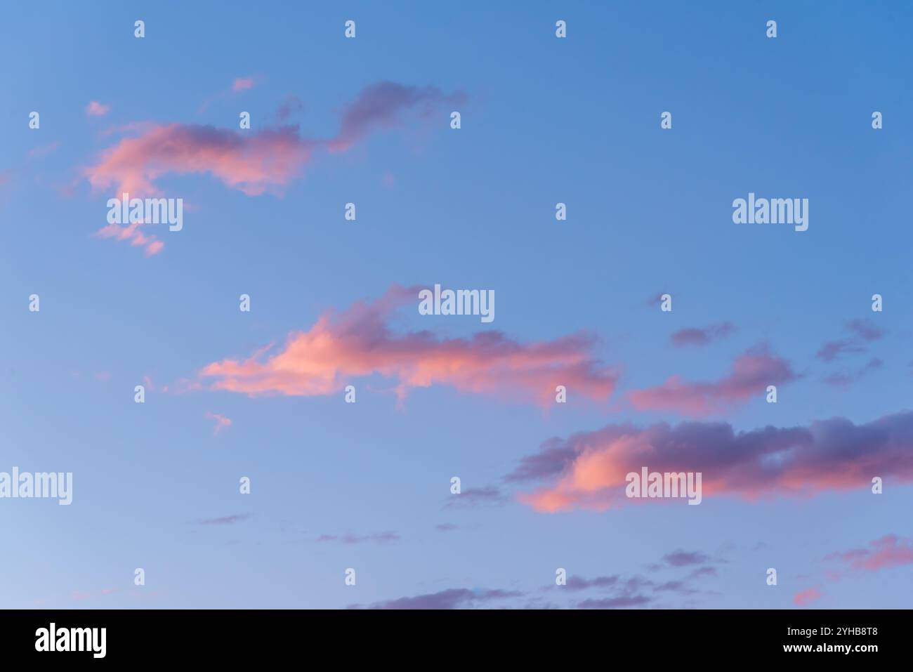 Graphic resource of a blue sky day with pink, sunrise, sunset clouds ...