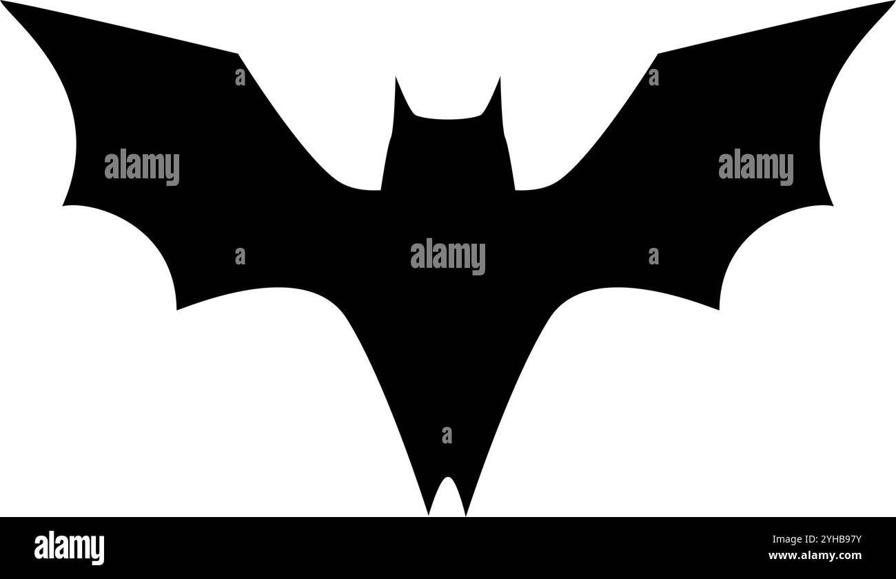 spooky bat halloween cartoon vector illustration Stock Vector Image ...