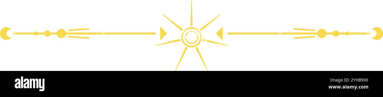 sky celestial divider border cartoon vector illustration Stock Vector ...